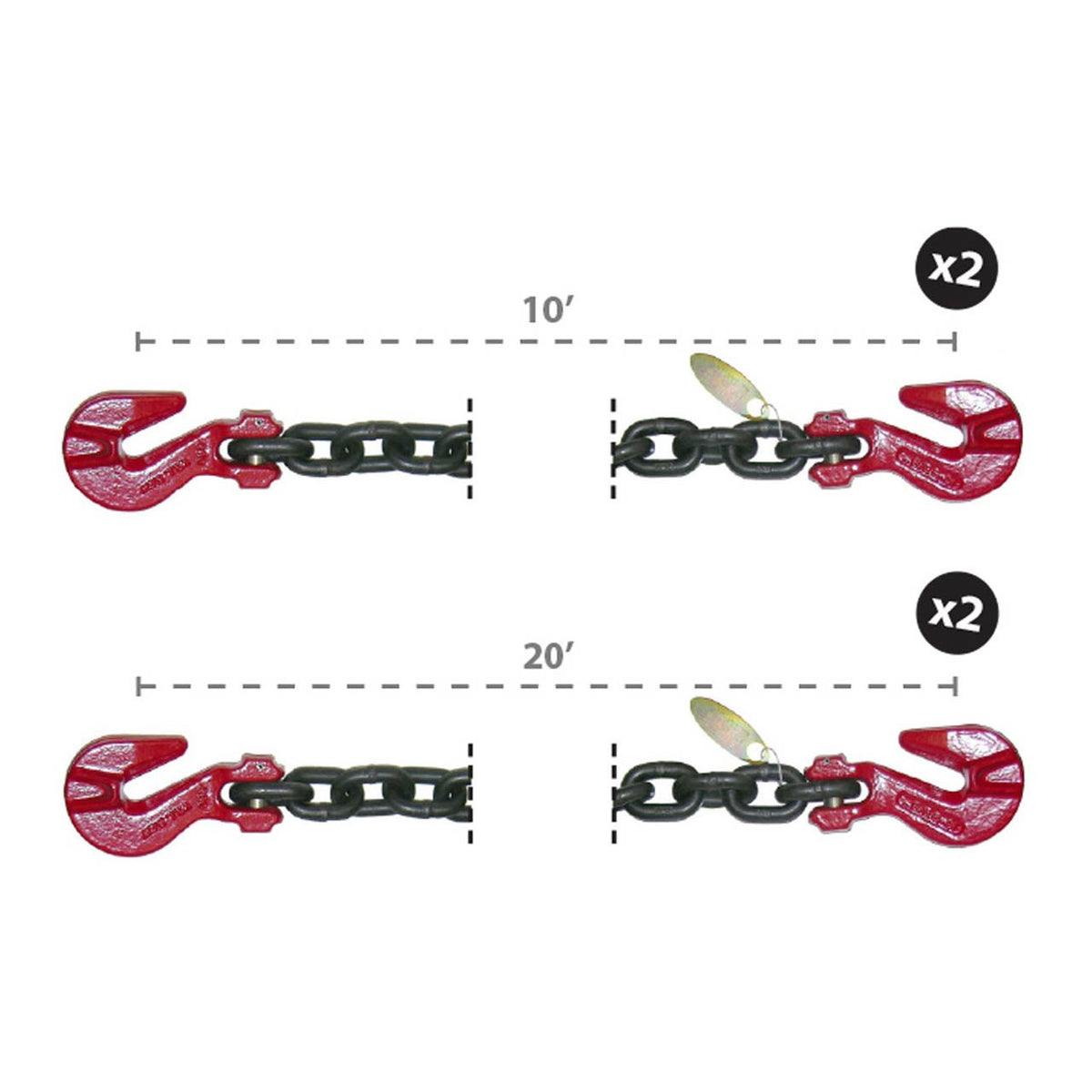 G8-SGG516 B/A Products Co. Grade 80 5/16 Chain Kit – Truck Source