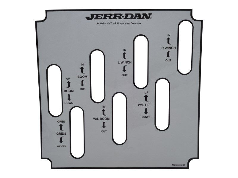 7330000538 Jerr-Dan MPL40 Control Decal – Truck Source